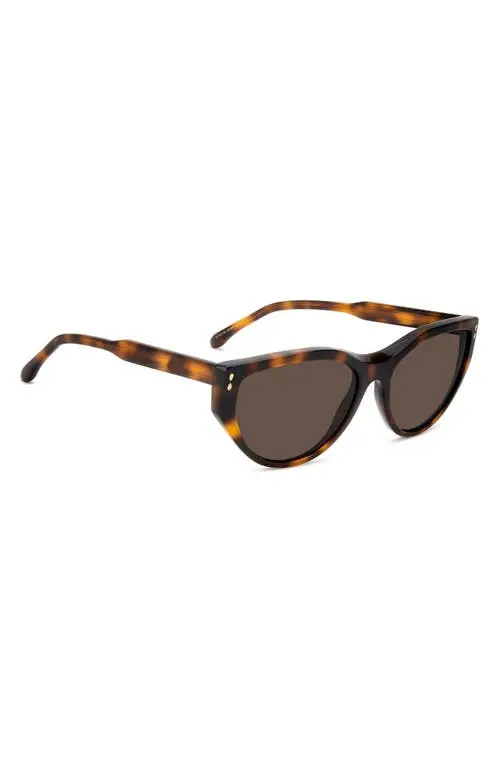 Isabel Marant 59mm Cat Eye Sunglasses - Brown Havana