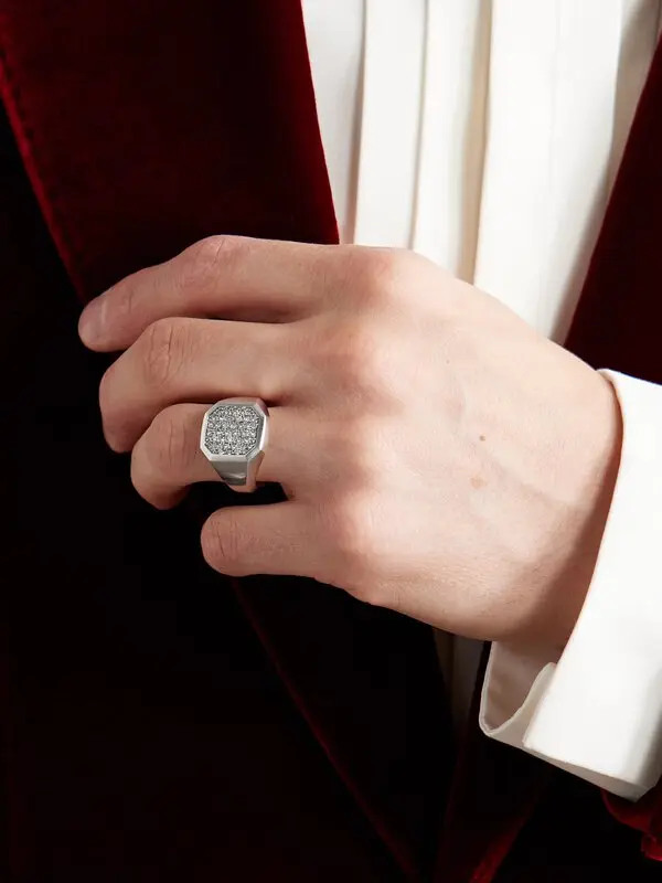 David Yurman Streamline® Sterling Diamond Signet Ring