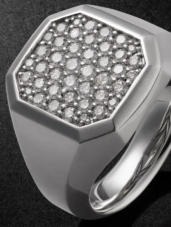 David Yurman Streamline® Sterling Diamond Signet Ring