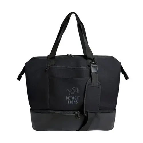 LOGO BRANDS Detroit Lions Weekender Tote - Black