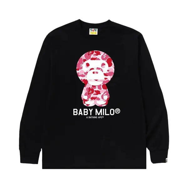 A BATHING APE Abc Camo Baby Milo Long-sleeve Tee - Black
