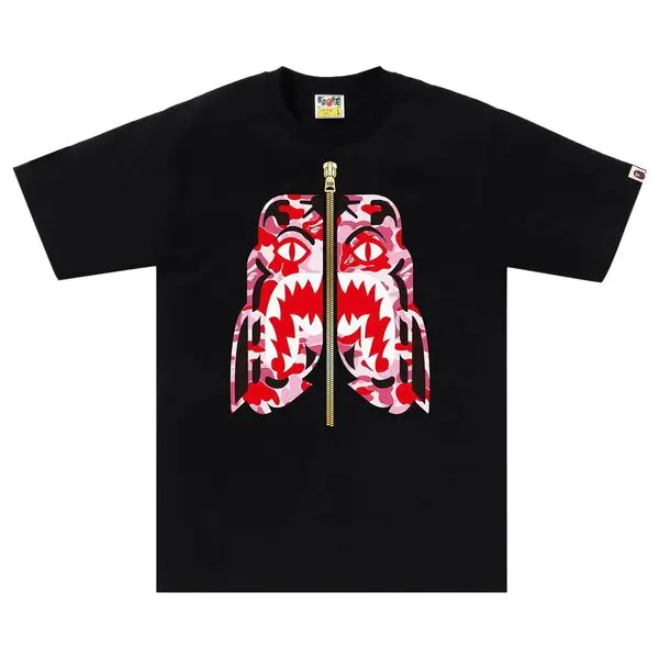 A BATHING APE Abc Camo Tiger Tee - Black