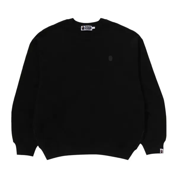A BATHING APE Relaxed Fit Crewneck Sweatshirt - Black