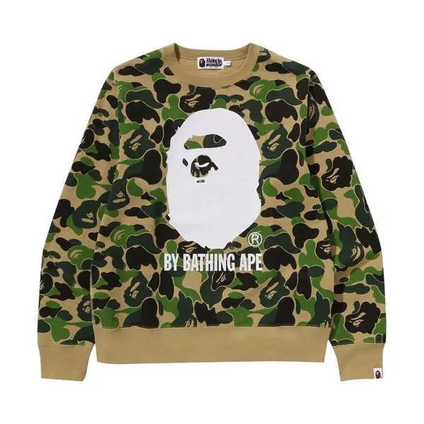 A BATHING APE Abc Camo Crewneck Sweatshirt - Green