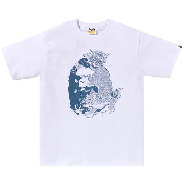 A BATHING APE Japanese Tattoo Graphic Tee - White