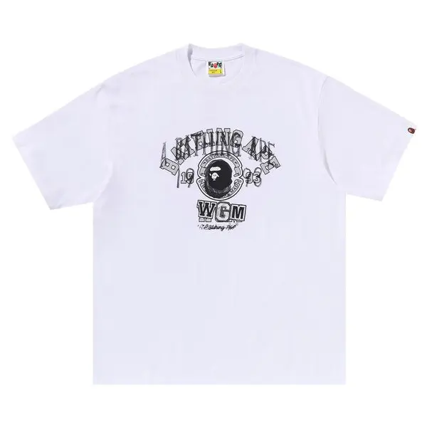 A BATHING APE Layered College Relaxed Fit Tee - White
