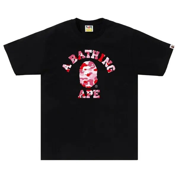 A BATHING APE Abc Camo College Tee - Black