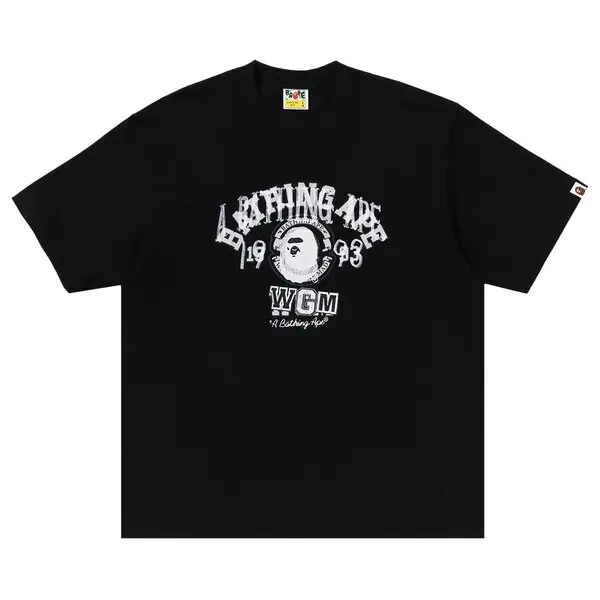 A BATHING APE Layered College Relaxed Fit Tee - Black
