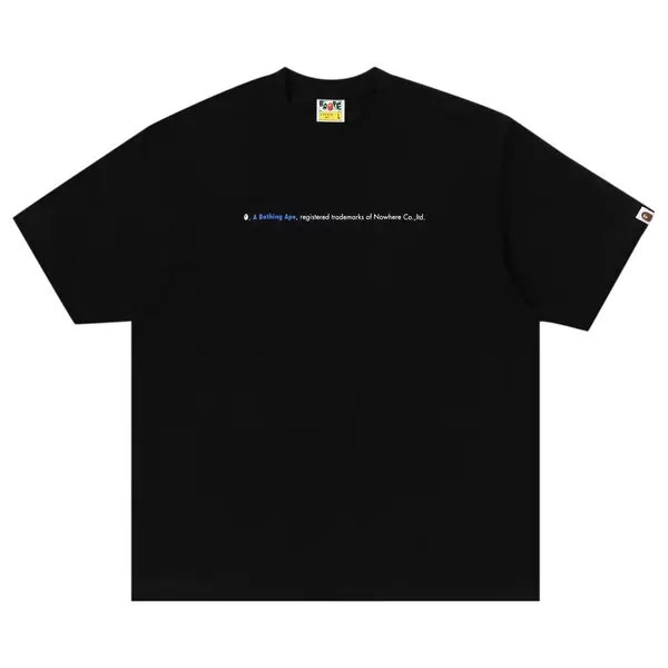 A BATHING APE Highlight Logo Relaxed Fit Tee - Black