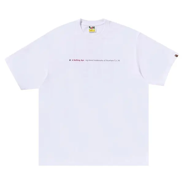 A BATHING APE Highlight Logo Relaxed Fit Tee - White
