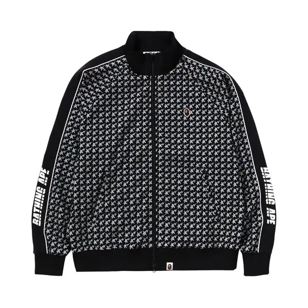 A BATHING APE Houndstooth Jacquard Track Jacket