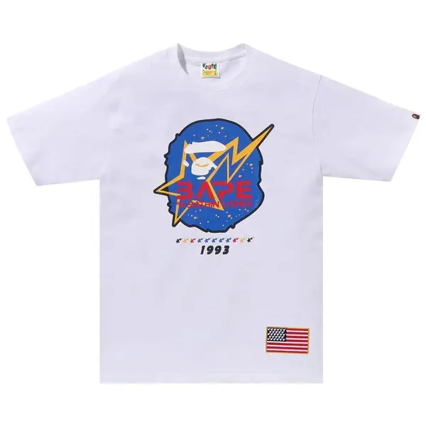 A BATHING APE Space Ape Head Tee - White