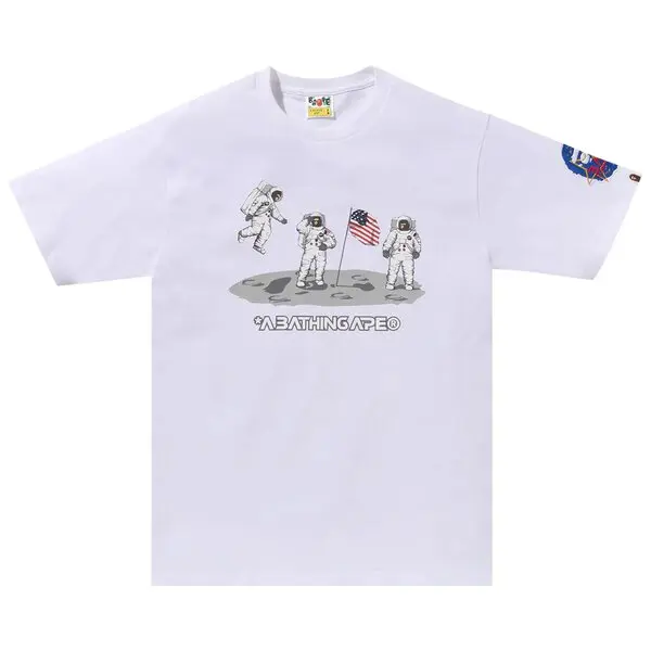 A BATHING APE Moon Landing Tee - White