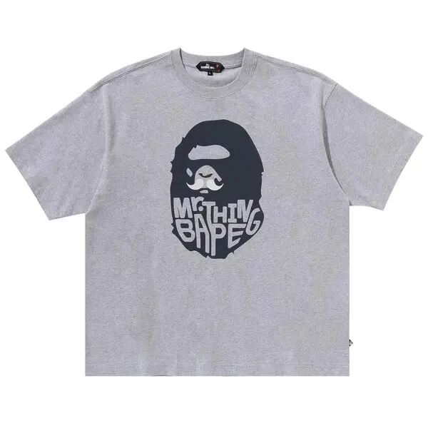 A BATHING APE Ape Head Tee - Grey