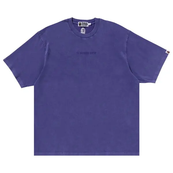 A BATHING APE Garment Dye Bathing Ape Logo Relaxed Fit Tee - Purple