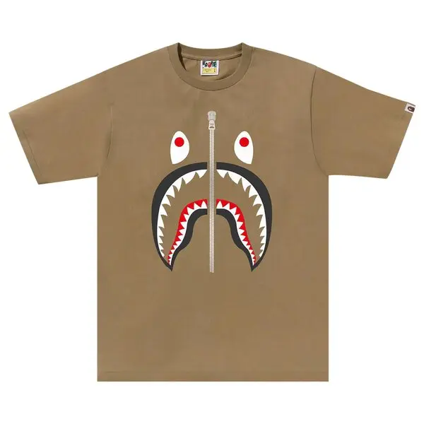 A BATHING APE Shark Tee - Tan