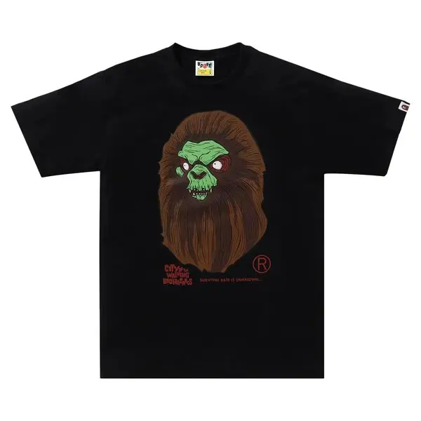A BATHING APE Horror Mad Face Tee - Black