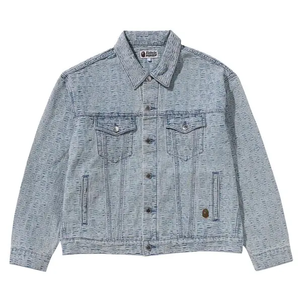 A BATHING APE Jacquard Denim Trucker Jacket