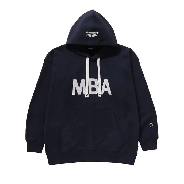 A BATHING APE Logo Pullover Hoodie - Blue