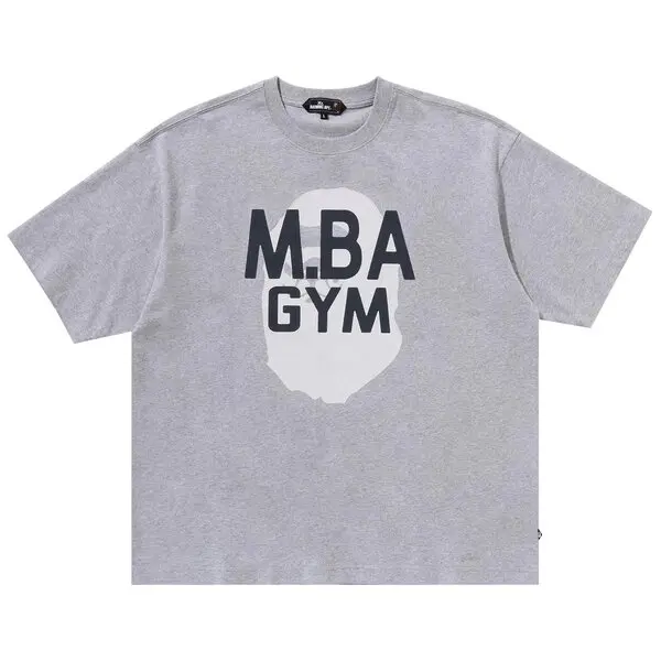 A BATHING APE Logo Tee - Grey