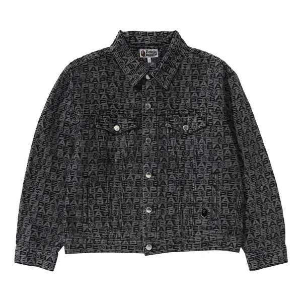 A BATHING APE Jacquard Denim Trucker Jacket