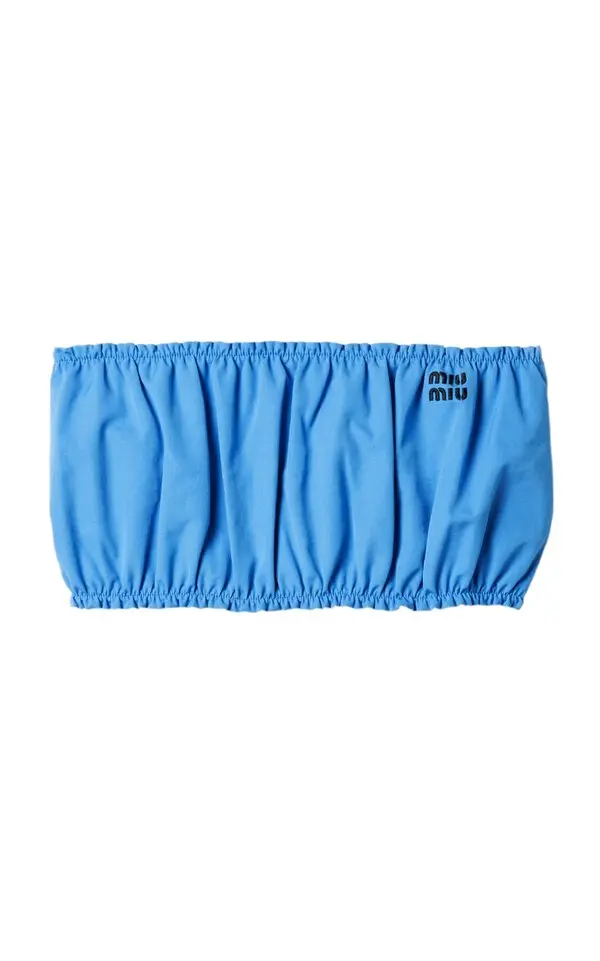 Miu Miu Cotton Bandeau Top - Blue