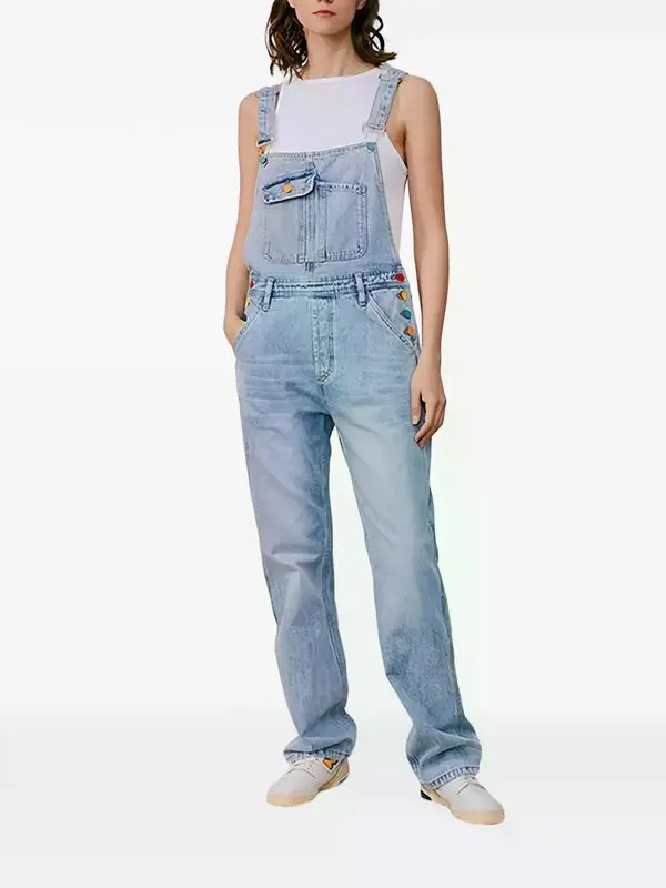 HEY JOANIE Logo-print Dungarees