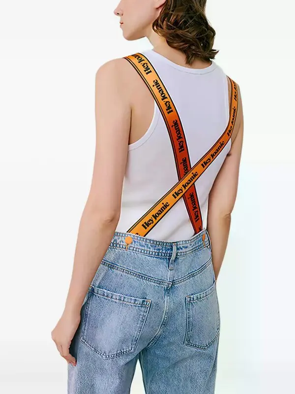 HEY JOANIE Logo-print Dungarees