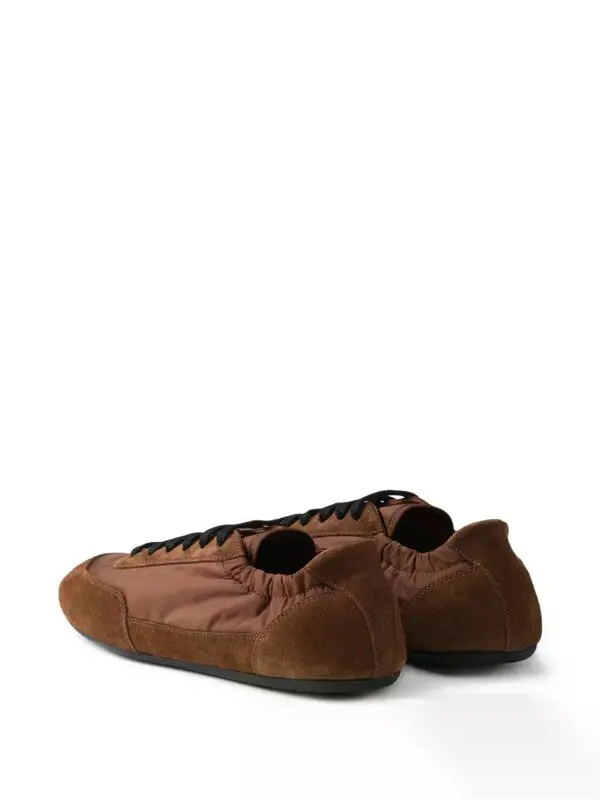 Prada Re-nylon & Suede Sneakers - Brown