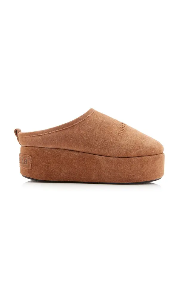 Balenciaga Alaska Suede Slippers - Tan