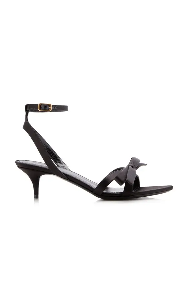 Balenciaga Nano Satin Sandals - Black