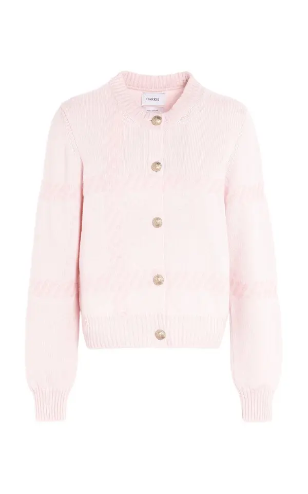 BARRIE Cashmere Cardigan - Pink