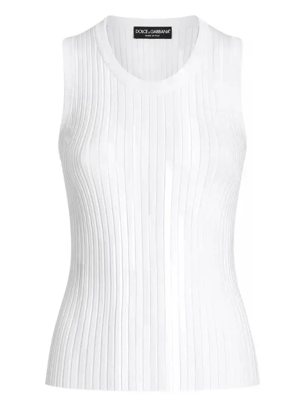 Dolce & Gabbana Ribbed Tank - White