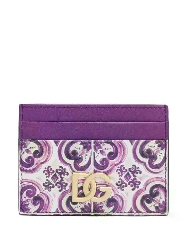 Dolce & Gabbana Majolica-print Cardholder - White
