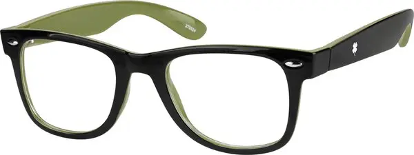 Zenni Oversized Square Full Rim Glasses - Green