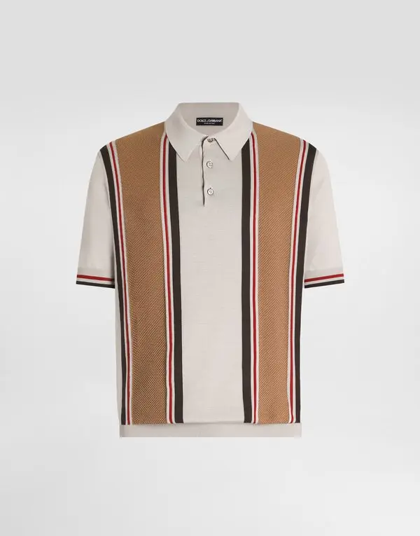 Dolce & Gabbana Satin Silk Polo Shirt