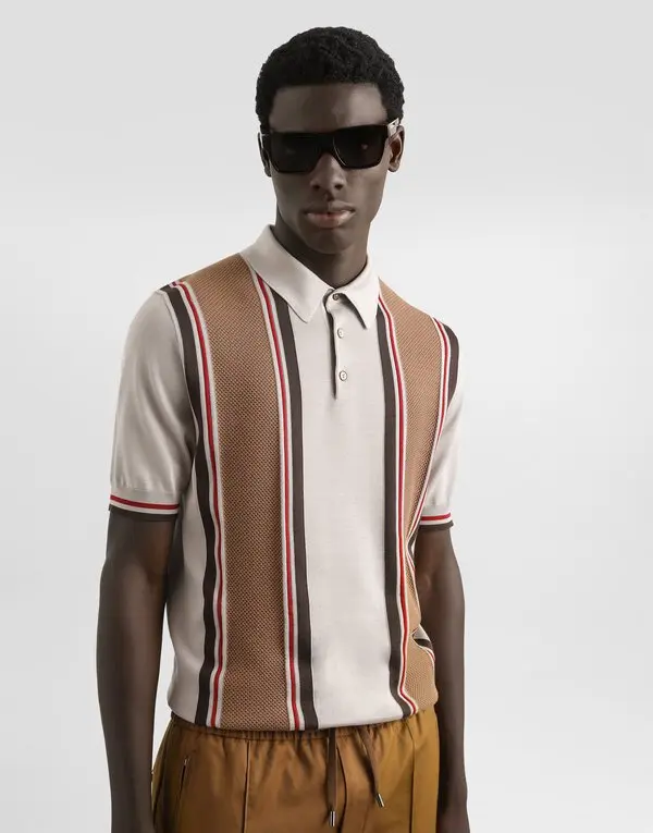 Dolce & Gabbana Satin Silk Polo Shirt