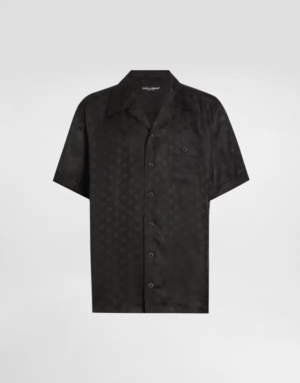 Dolce & Gabbana Dg Logo Jacquard Hawaii Shirt