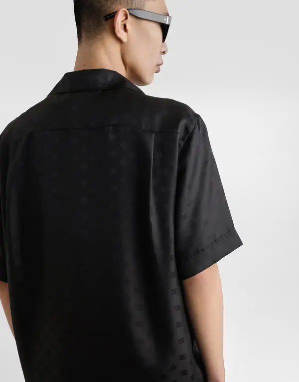Dolce & Gabbana Dg Logo Jacquard Hawaii Shirt