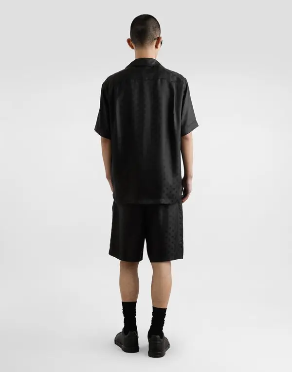 Dolce & Gabbana Dg Logo Jacquard Hawaii Shirt