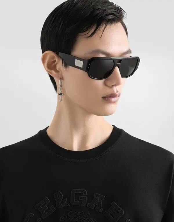 Dolce & Gabbana Creole Earrings With Cross
