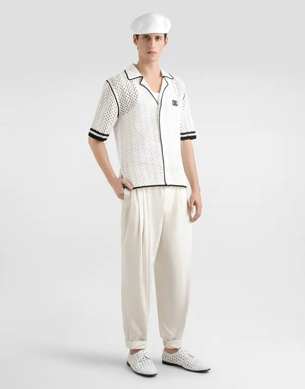 Dolce & Gabbana Camicia Crochet Effetto Uncinetto - Multicolor