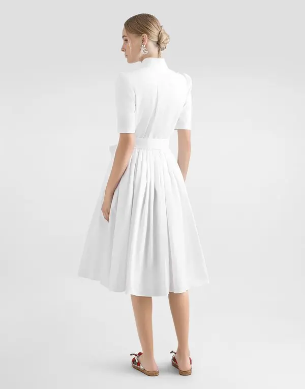 Dolce & Gabbana Cotton Poplin Shirt Dress - White