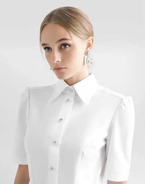 Dolce & Gabbana Cotton Poplin Shirt Dress - White