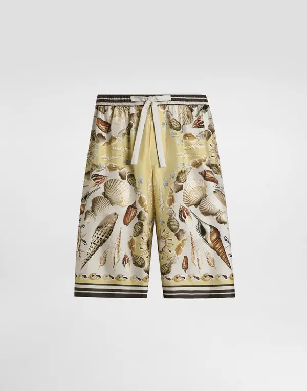 Dolce & Gabbana Printed Silk Twill Trousers - Multicolor
