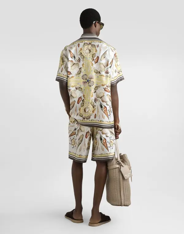 Dolce & Gabbana Printed Silk Twill Trousers - Multicolor
