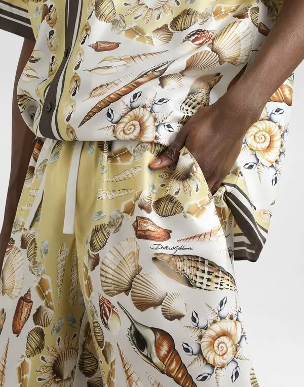 Dolce & Gabbana Printed Silk Twill Trousers - Multicolor
