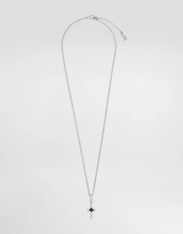 Dolce & Gabbana Cross And Spheres Necklace - Silver