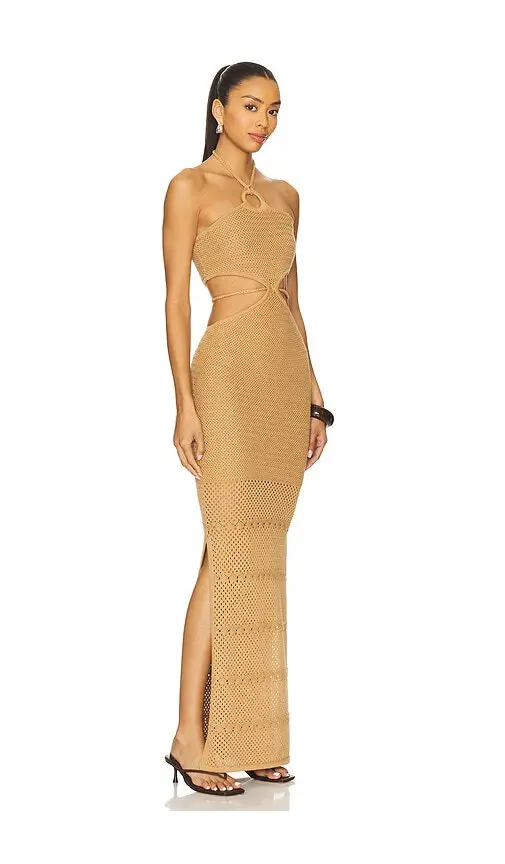 Tularosa Parisa Maxi Dress With Halterneck And Side Slits