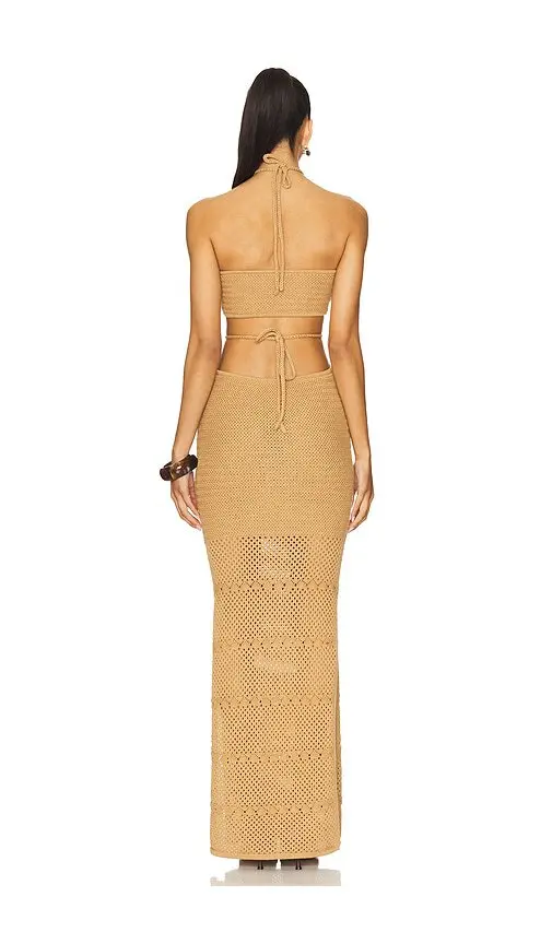 Tularosa Parisa Maxi Dress With Halterneck And Side Slits